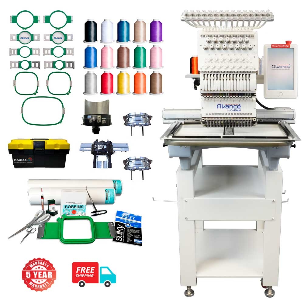 Avance 15 Needle Commercial Embroidery Machine | Colman and Company