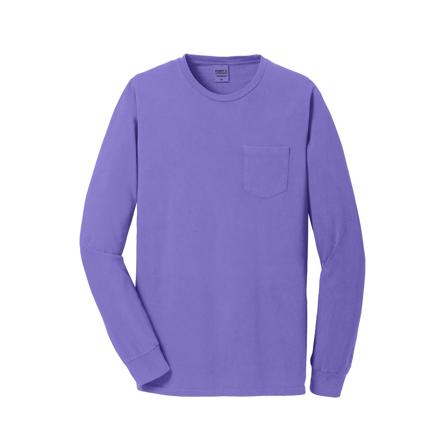 Port & Company ® Beach Wash ™ Garment-Dyed Long Sleeve Pocket Tee ...