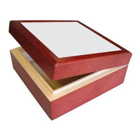 Rosewood Deluxe Hinged Box for 4.25" Tile | Colman and Company