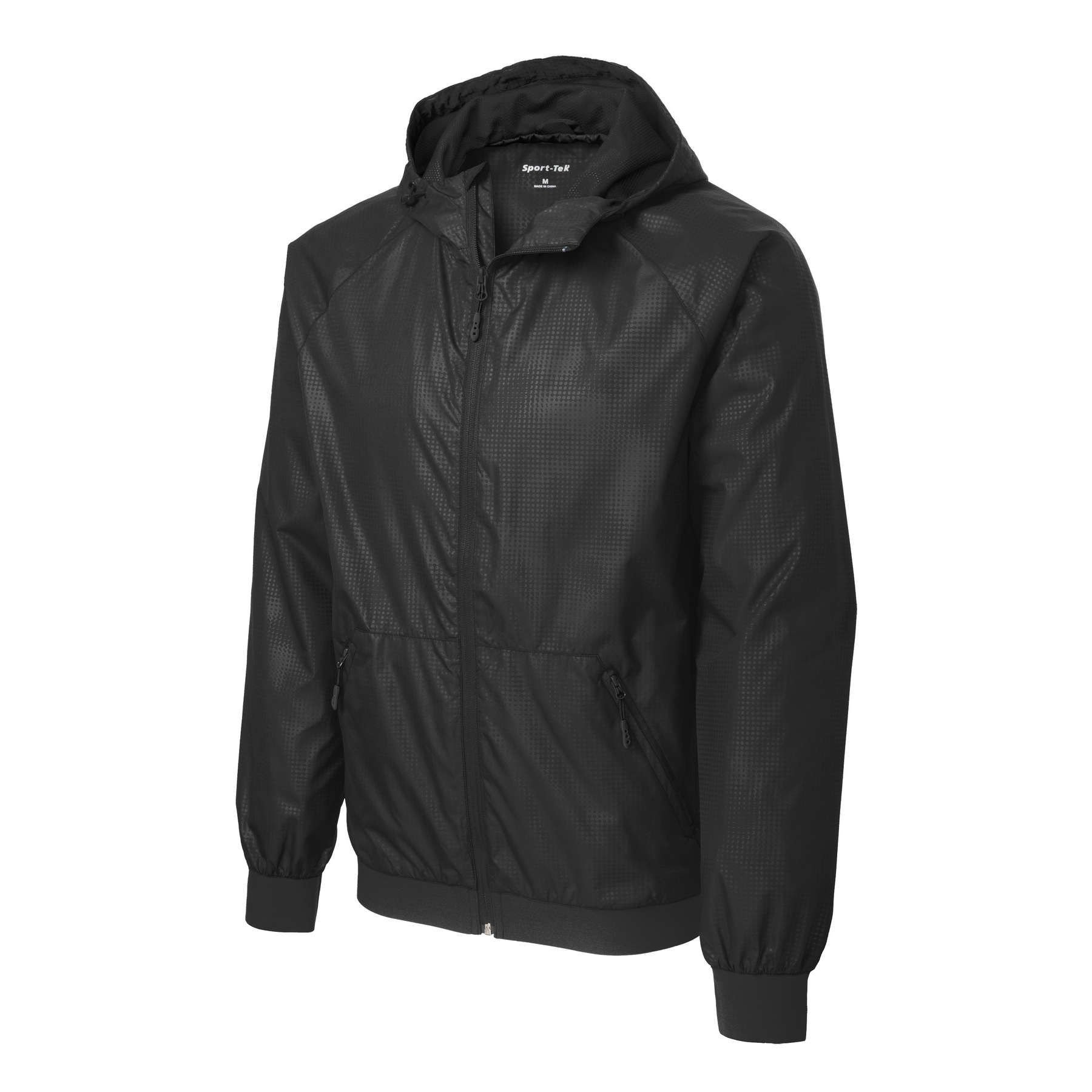 Sport-Tek ® Embossed Hooded Wind Jacket. JST53 | Colman and Company